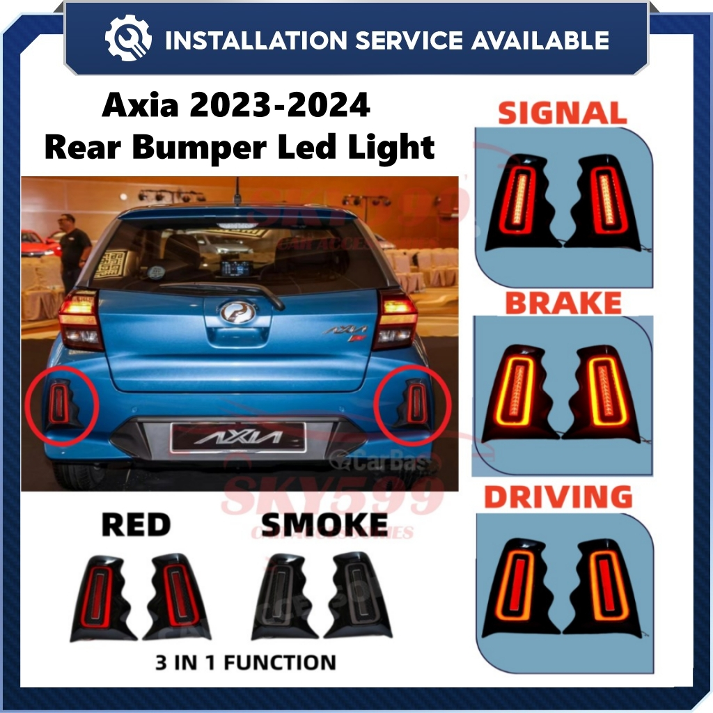 Perodua Axia 2023 2024 2025 Tail Rear Bumper Lights Lamp LED Reflector ...
