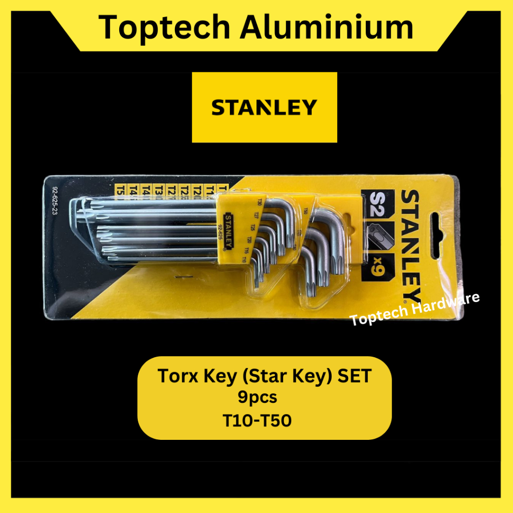 [READY STOCK/ORIGINAL] Torx Key Set Star Key Set 92-625 T10 T50 9pcs ...