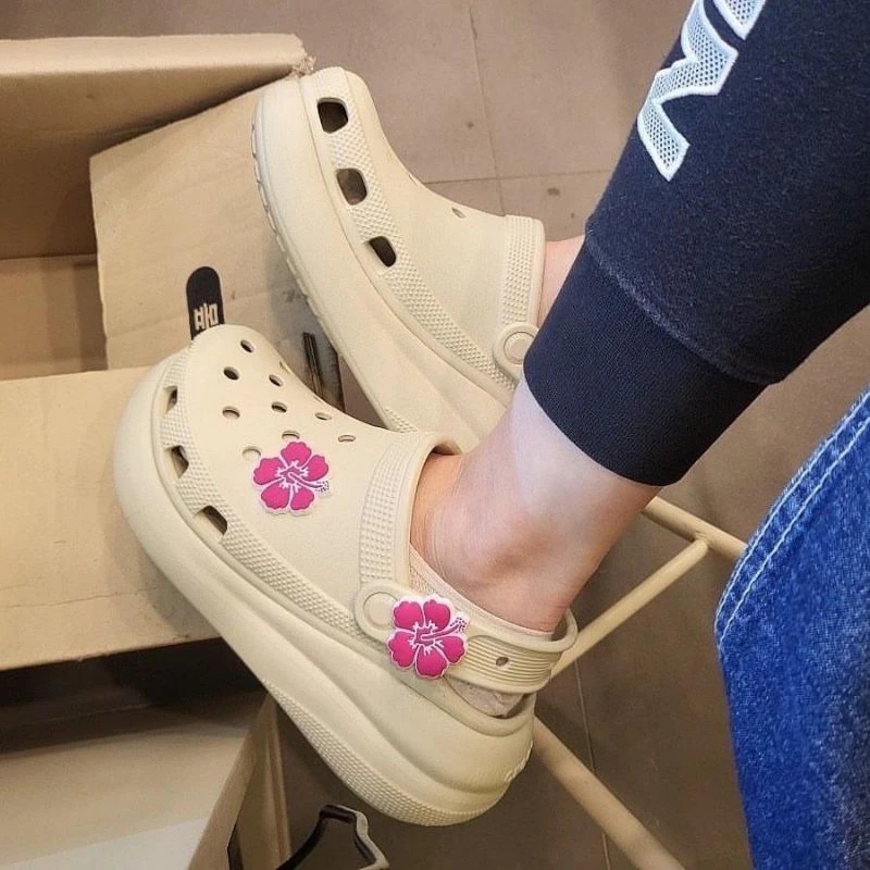 Malaysia Stock Crocs women Classic Crush Clog 3 color Beach Shoes Thick ...