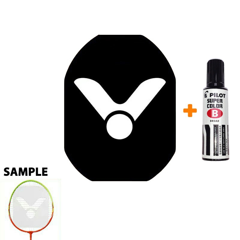[Badminton Stencil Bundle] Badminton Victor Logo Racket String Stencil ...