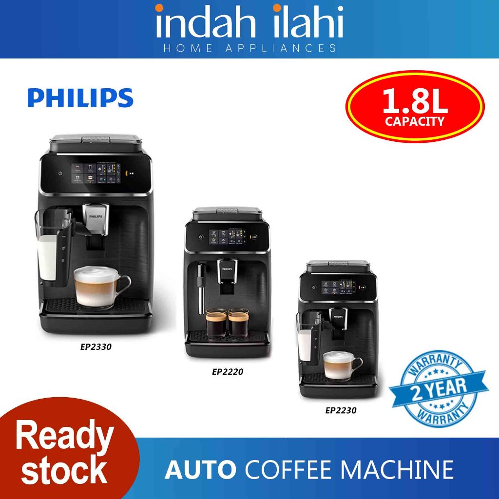 Philips Mesin Kopi Espresso Series 2200 Fully Automatic Espresso Coffee Machine EP2220/10 EP2230 ...