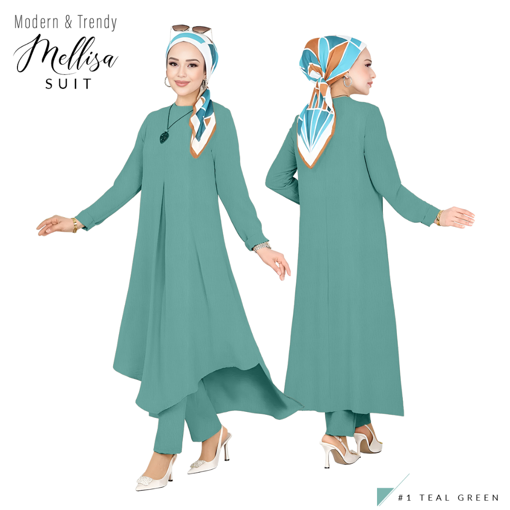 *New Season Arrival* Modern & Trendy Melissa Suit Wanita Set Muslimah ...