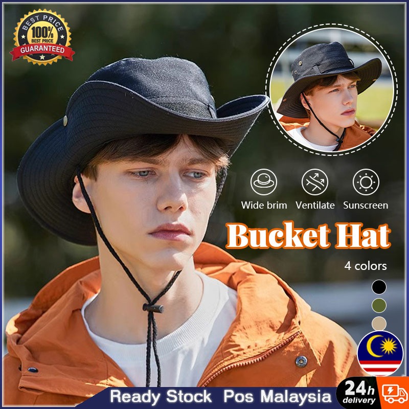 Unisex Camping Hat Hiking Hat Summer Fisherman Hat Hiking Bucket Hat ...