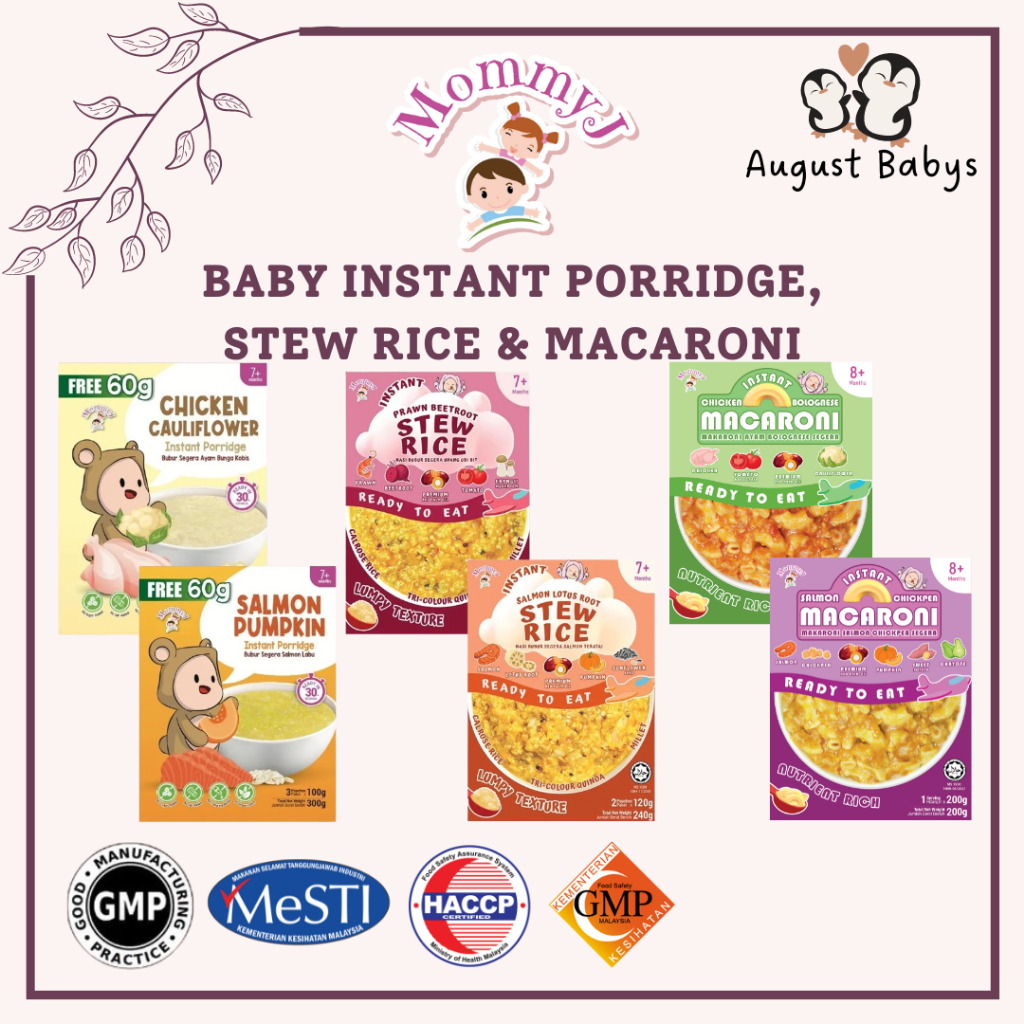 MommyJ Baby Instant Porridge 7m+ (300g) MommyJ Instant Stew Rice Prawn ...