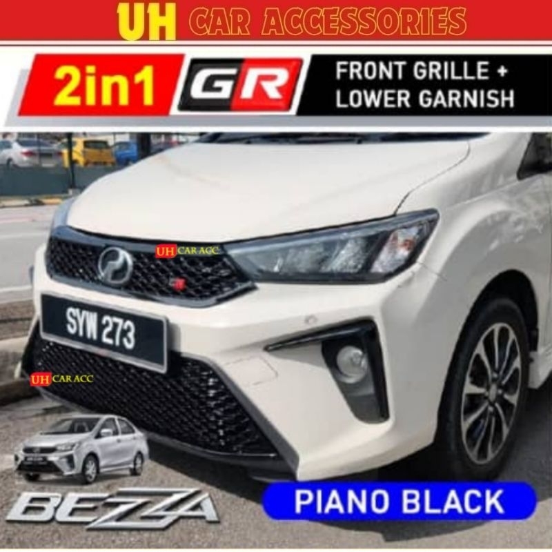 Perodua Bezza Facelift 2020 - 2024 B300 GR Honeycomb Grille Glossy ...