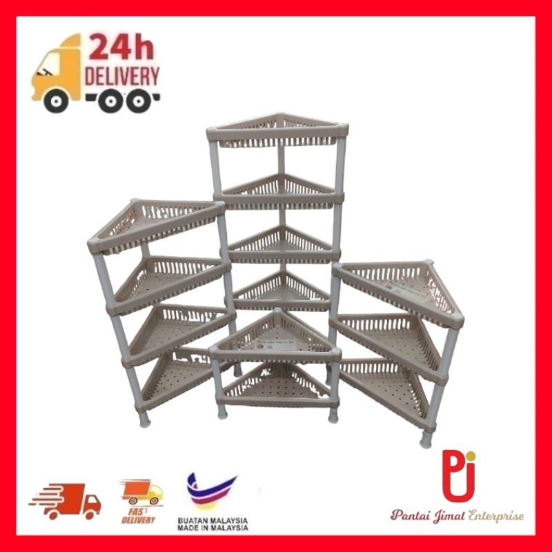 Triangle M/P Basket Rak/Tier Corner Tray Kitchen Rak Shelf Accessories ...
