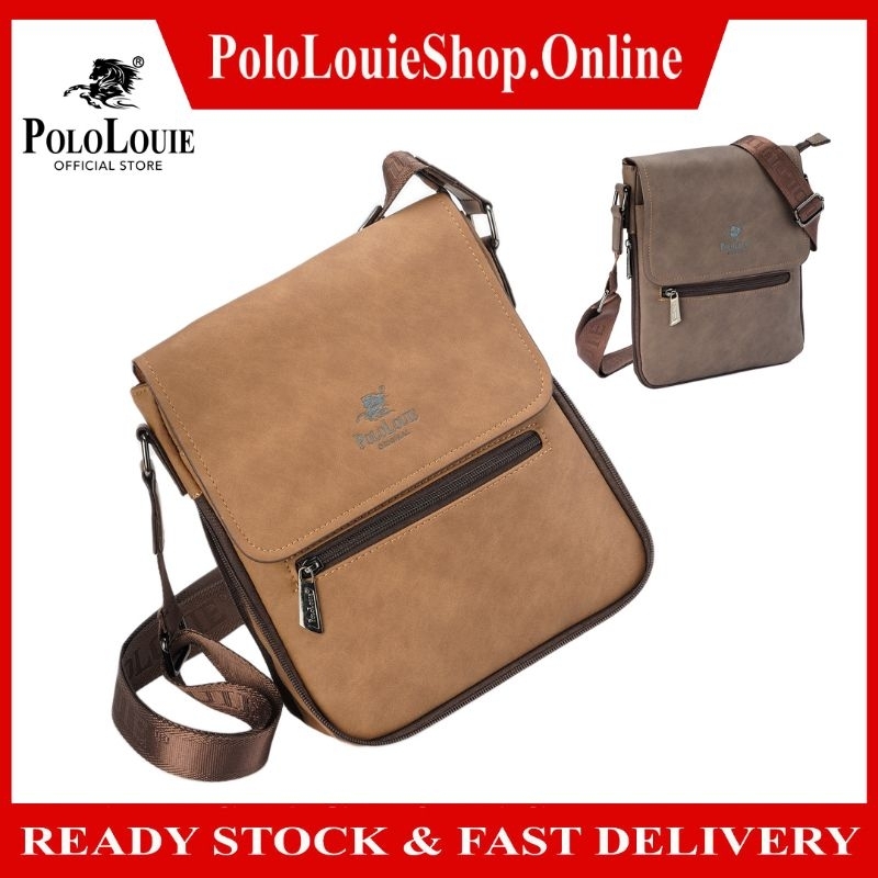 Original Polo Louie Men Matte Leather Messenger Bag Smart Sling ...