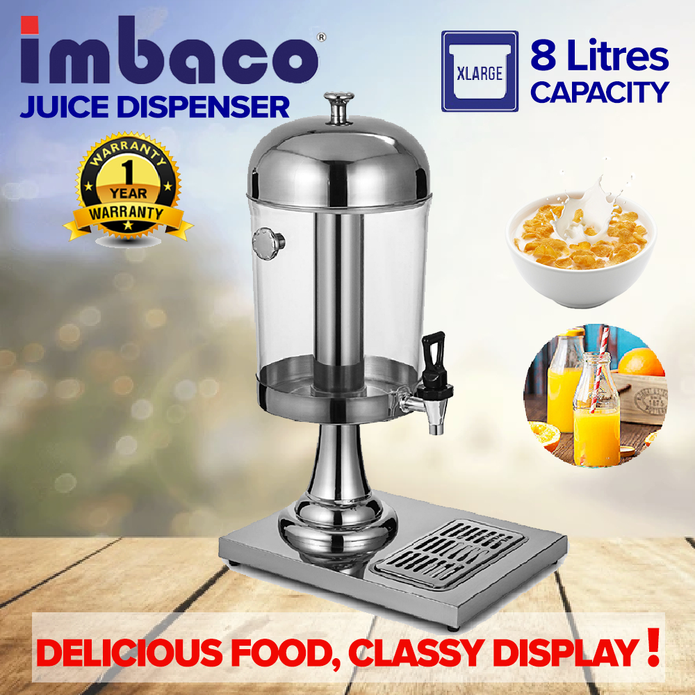 IMBACO Commercial Juice Dispenser 8 LITER Stainless Steel Juice ...