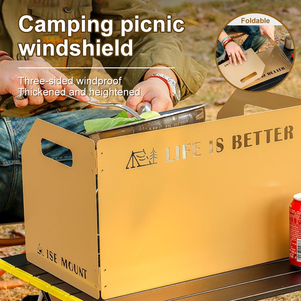 Foldable outdoor wind deflector Windproof cover for picnic stoves Papan ...