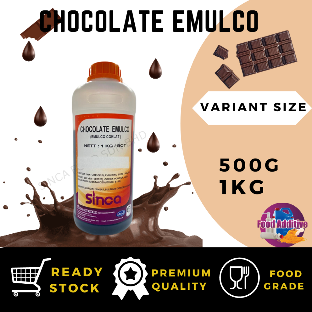 (HALAL) Chocolate Emulco (500G,1KG) - FOOD GRADE (Ready Stock) | Shopee ...