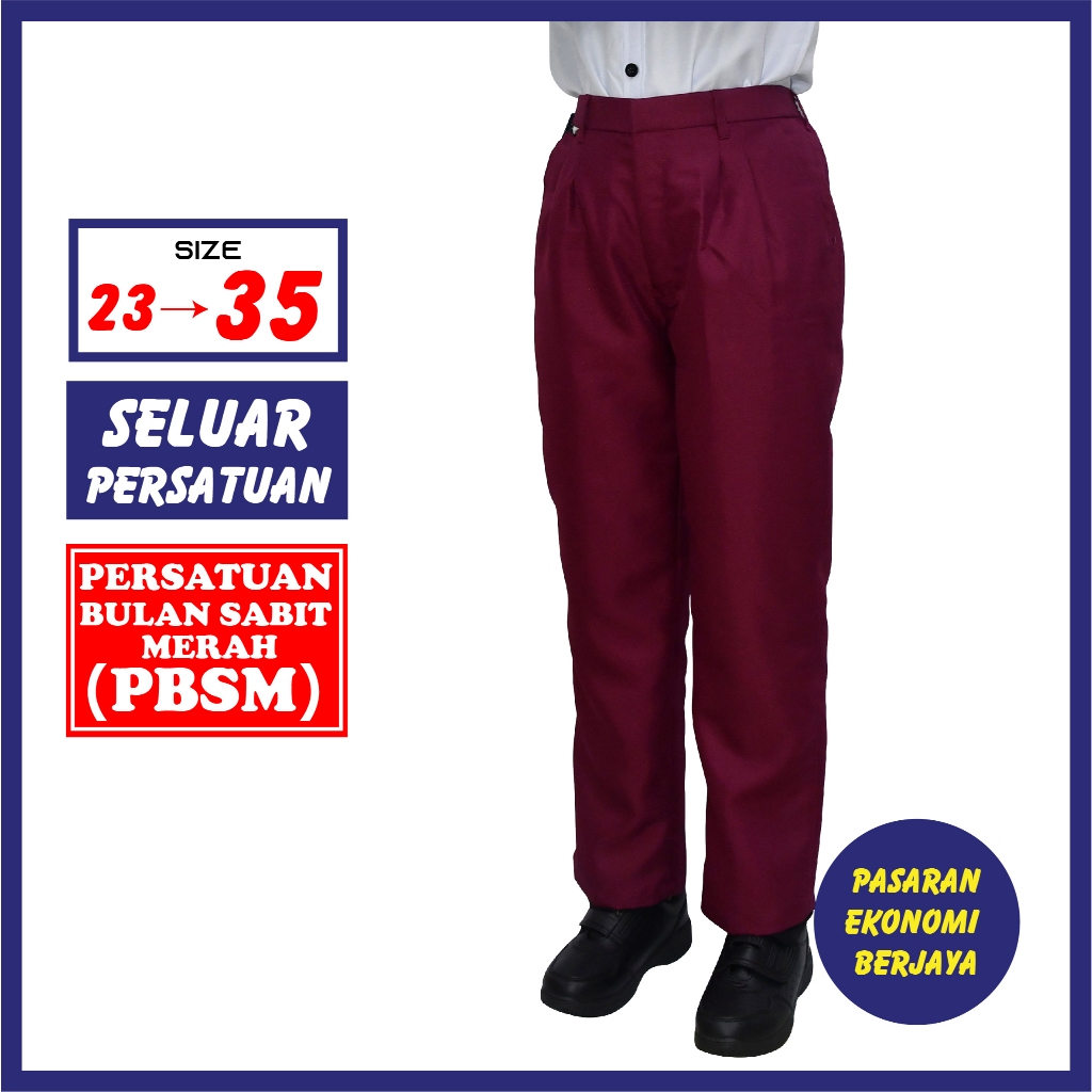 SELUAR PERSATUAN PBSM MAROON EDISI TERBARU SELUAR SELUAR PANJANG ...