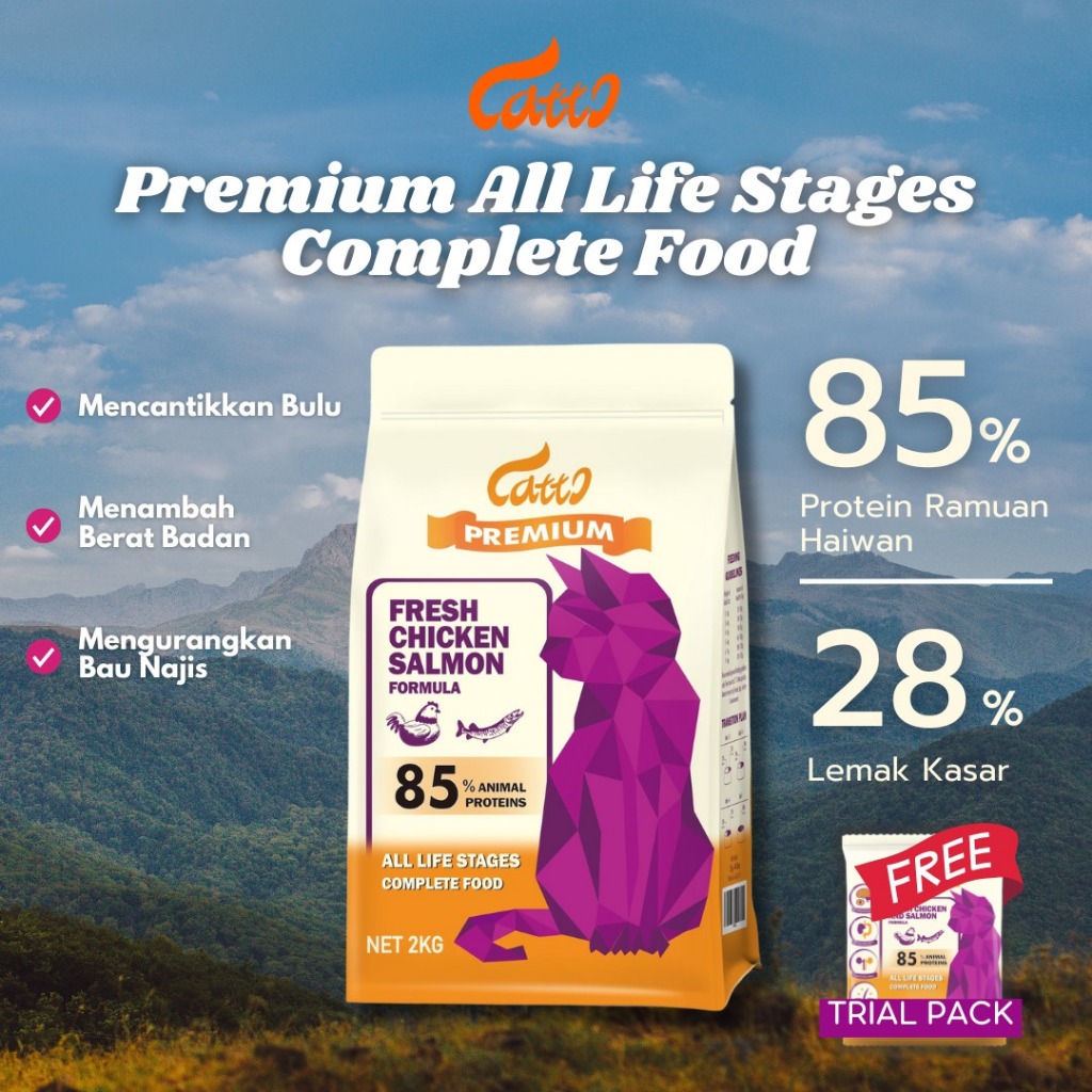 🇲🇾 𝘾𝘼𝙏𝙏𝙊 𝙇𝙤𝙘𝙖𝙡 𝘽𝙧𝙖𝙣𝙙 Cat Food 2kg Kitten Food Cat Dry Food Cat Kibbles Cat Premium Cat Food ...
