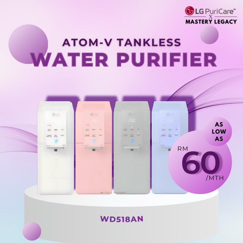Rental Plan LG Puricare Water Purifier Filter Tankless Self Service ...