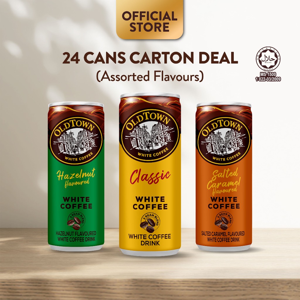 [24 cans Carton Deal] OLDTOWN White Coffee RTD Can Drink, 240ml [HALAL ...