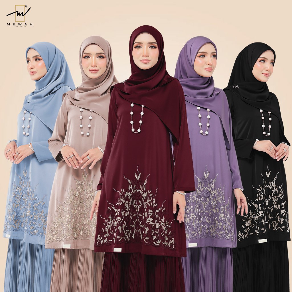 Mewah Exclusive Baju kurung Moden RIAU NADIA Clothing Set kurung Raya ...