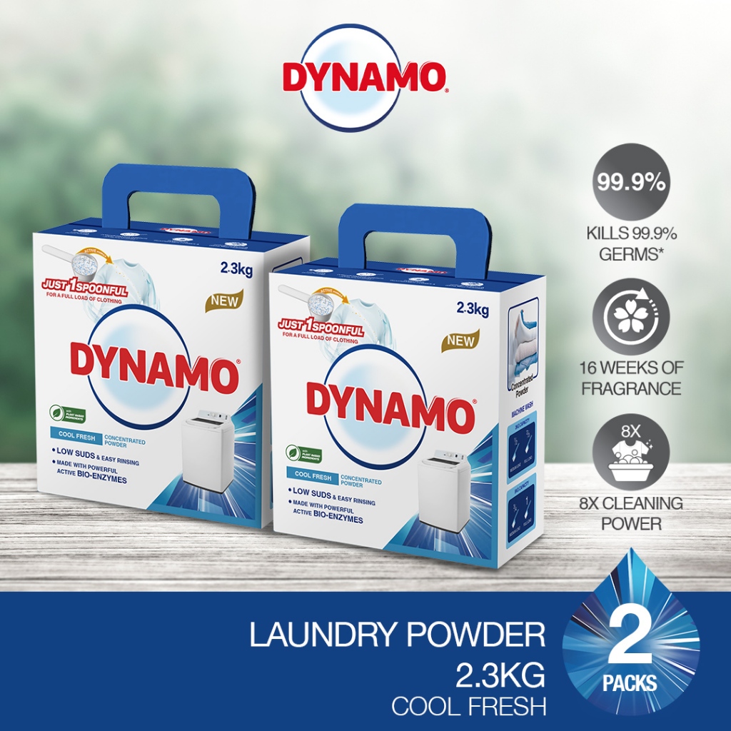 [TWIN PACK] DYNAMO Laundry Powder Cool Fresh 2.3kg | Shopee Malaysia