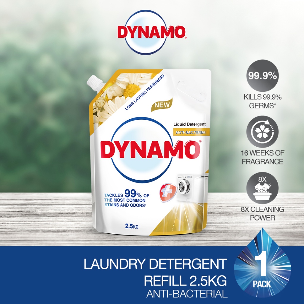 Dynamo Laundry Detergent Anti-Bacterial Refill (2.5kg) | Shopee Malaysia