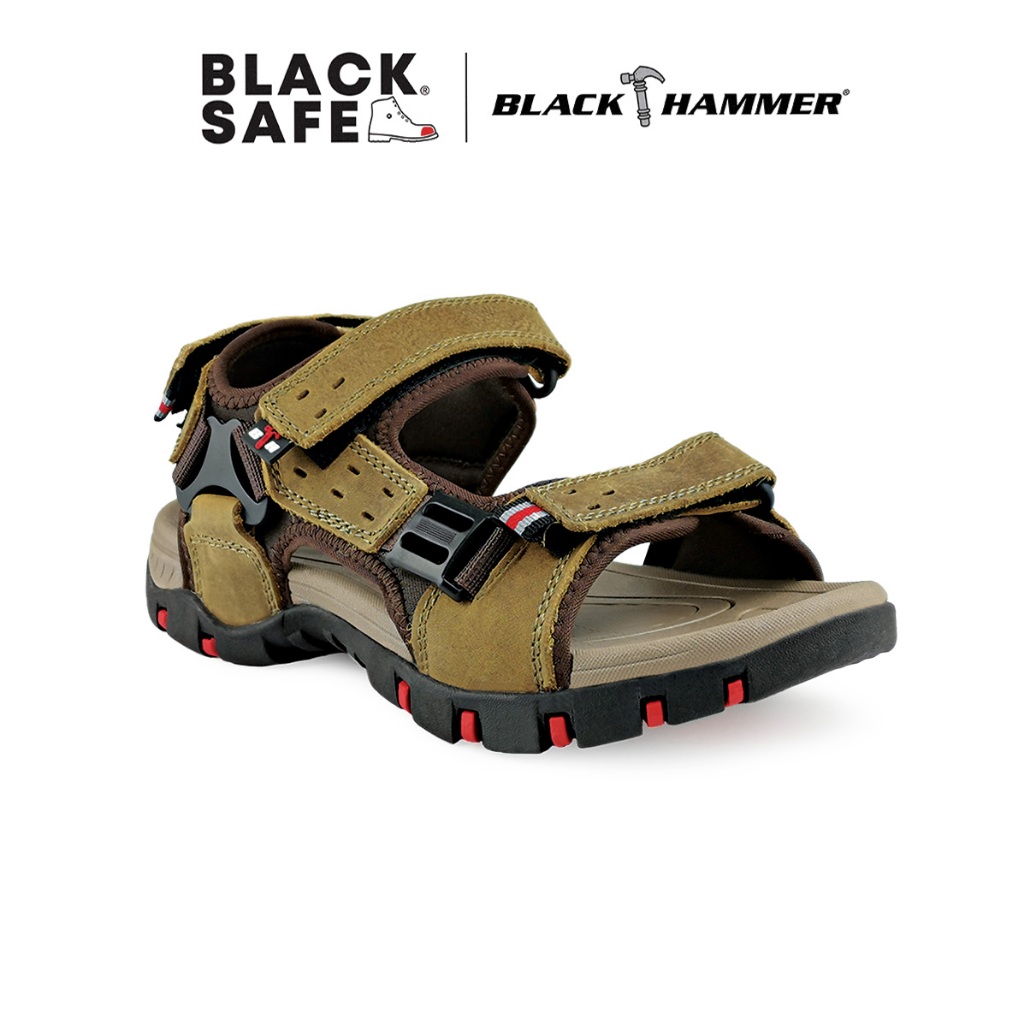 Black Hammer Men Genuine Leather Walking Sandals BH2814-HT | Shopee ...