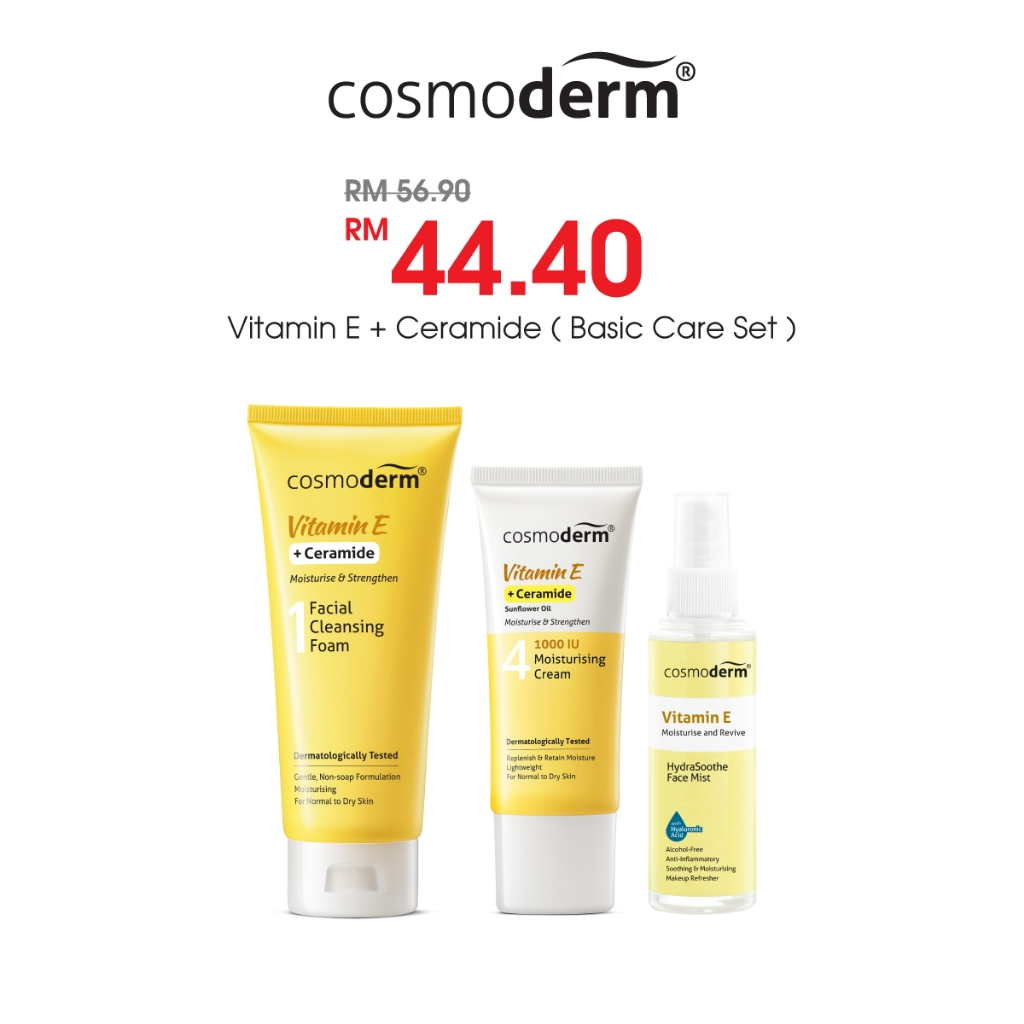 Cosmoderm Vitamin E + Ceramide Set (Basic Care Set) | Shopee Malaysia