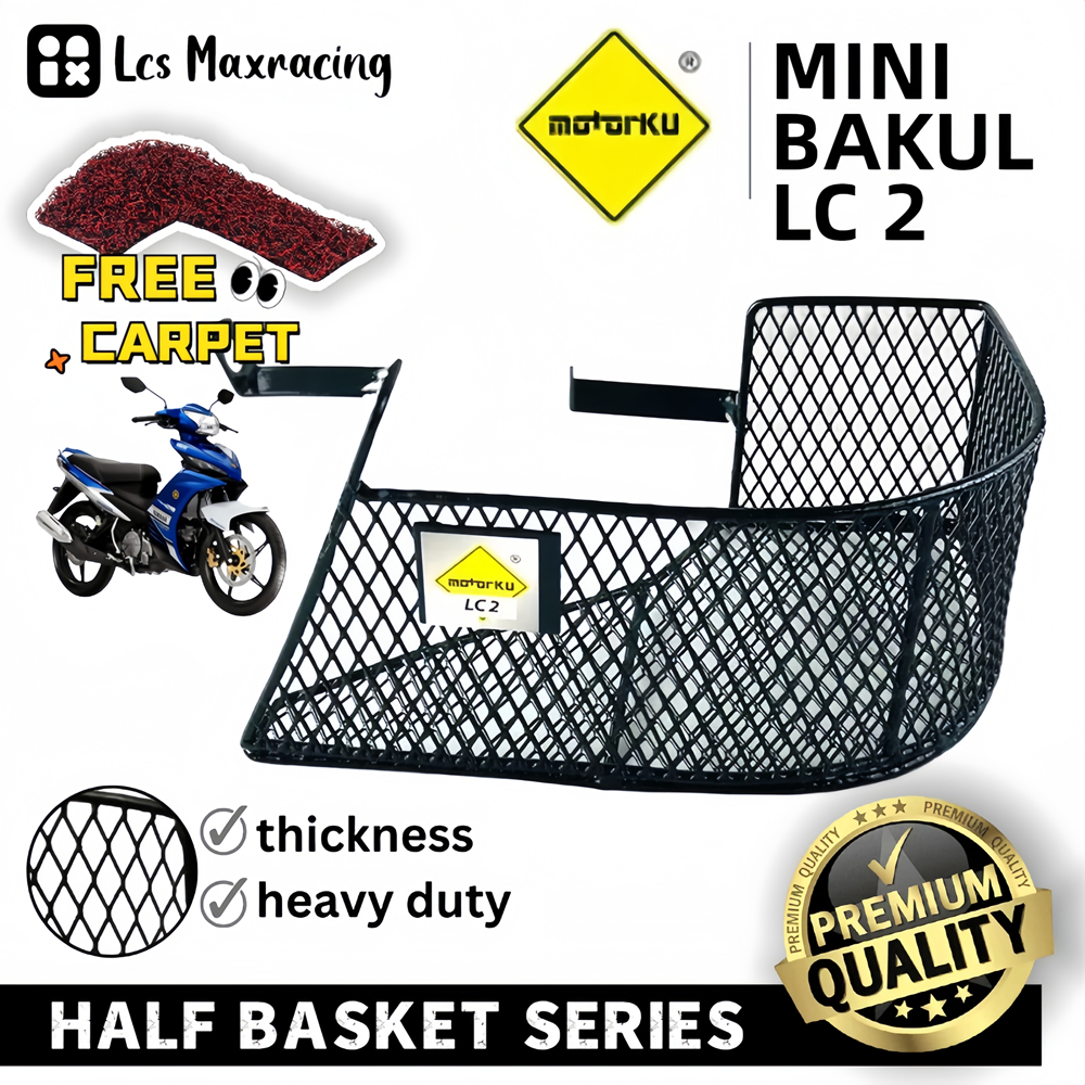 MOTORKU LC135 V2 Bakul Sisi Tepi Jaring Besi Kecil Mini Side Half ...