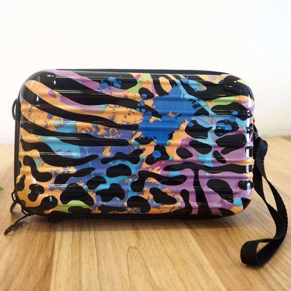 Square Box Bag, Travel Organizer Cosmetic Bad / Hard Shell Shoulder Bag ...