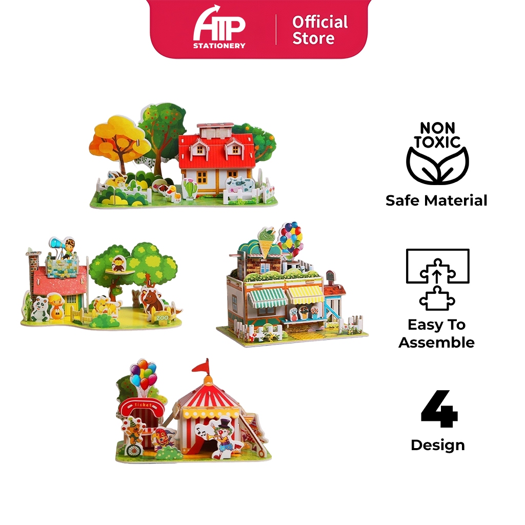 DIY 3D Street Puzzle Handmade Puzzle Building Paper Jigsaw Puzzle Kids ...