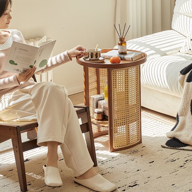 Side storage rack sofa side table corner coffee table living room small ...