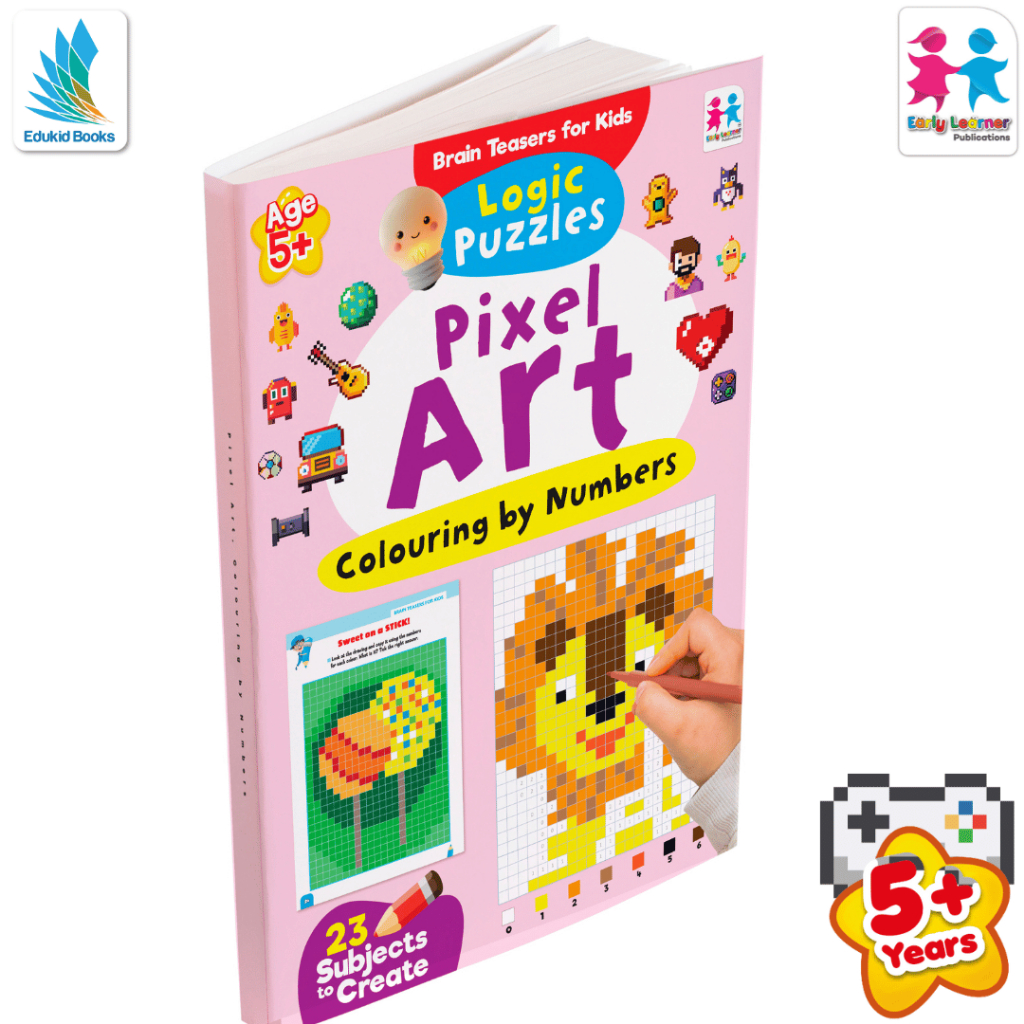 Pixel Art Brain Teasers For Kids Logic Puzzles - Saiz A4 - Activity ...