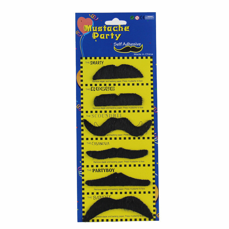 Funny Fake Mustache Sticker Pirate Party Decoration Halloween Cosplay ...