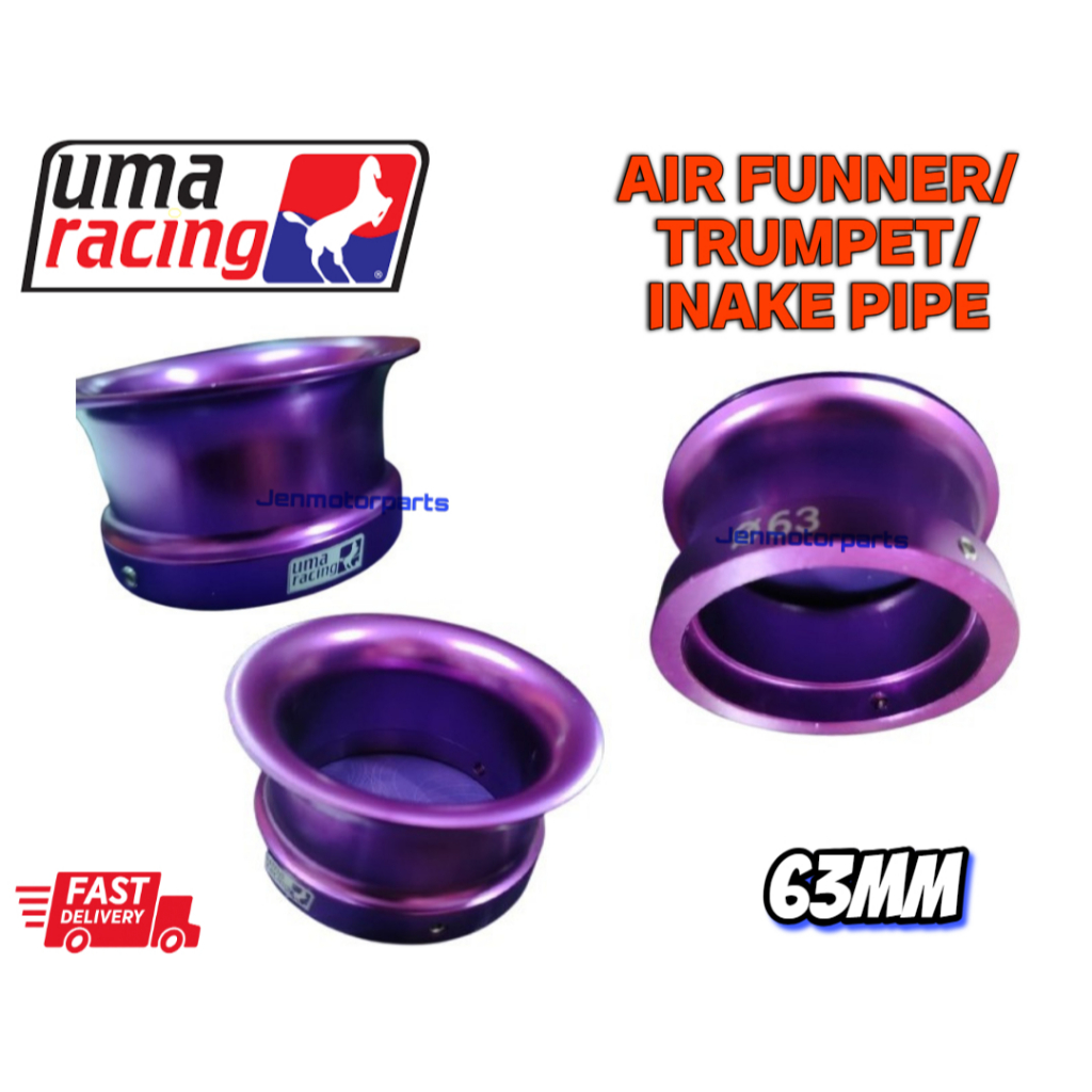 UMA RACING AIR FUNNEL TRUMPET PIPE 63MM INTAKE #UMARACING# | Shopee ...