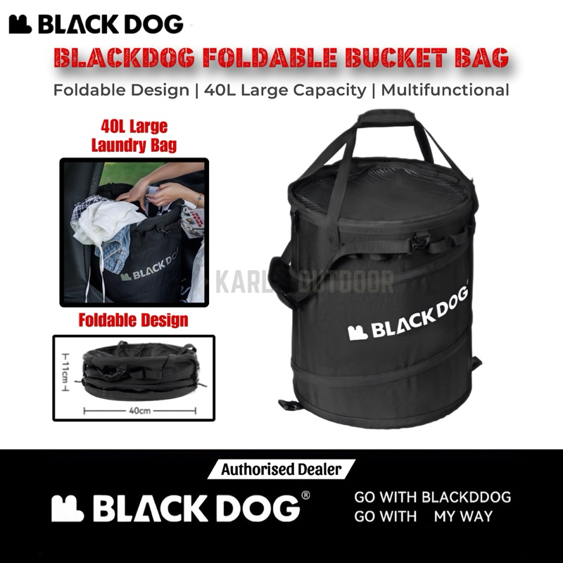 [COD READY STOCK] BLACKDOG Foldable Bucket Bag Portable Laundry Bag ...