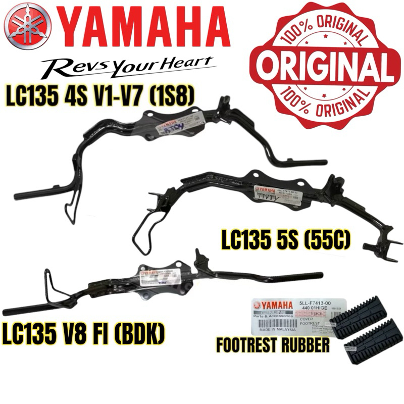 100% ORIGINAL HLY YAMAHA LC135 4S V1-V7 (1S8) LC135 V8 FI (BDK) FRONT STEP BAR FOOTREST BAR ...