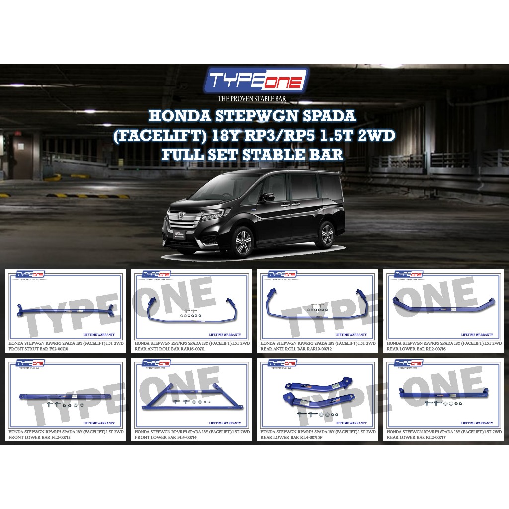 HONDA STEPWGN SPADA FACELIFT 2018 18Y 1.5T 2WD FULL SET STABLE BAR BLUE TYPE ONE 100% ORIGINAL ...