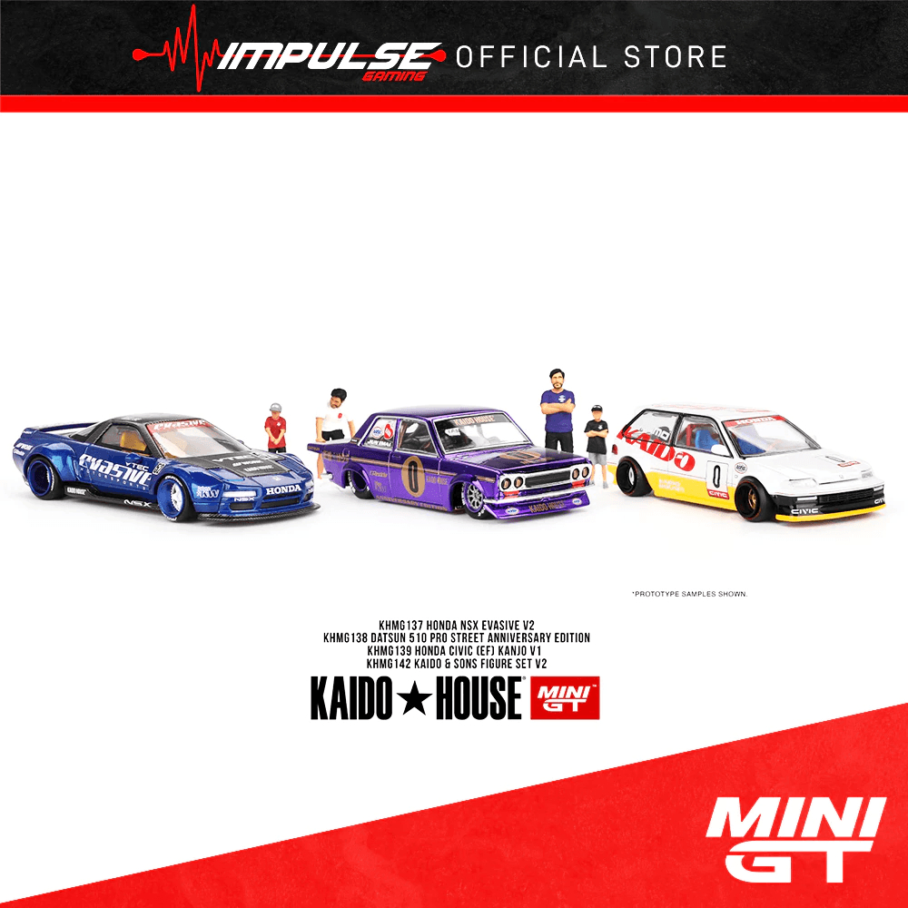 Mini GT x KaidoHouse 1/64 Honda NSX Evasive V2 KHMG137 / Civic EF Kanjo ...