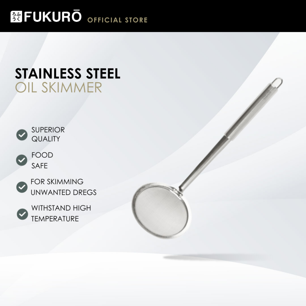 Fukuro Kitchen Stainless Steel Oil Skimmer - Size S | Shopee Malaysia