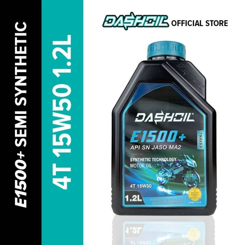 DASHOIL E1500+ 1.2LITER 15W50 SEMI SYNTHETIC 4T ENGINE OIL MINYAK HITAM ...