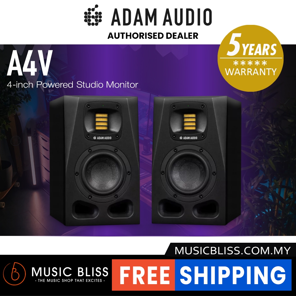 ADAM Audio A4V 4-inch Powered Studio Monitor - Pair (A-4V / A4-V ...