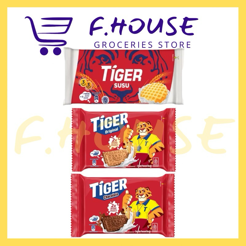 Tiger Plain Sweet Biscuit Mid Pack (Original/Chocolate/Susu 144.4g-175g ...