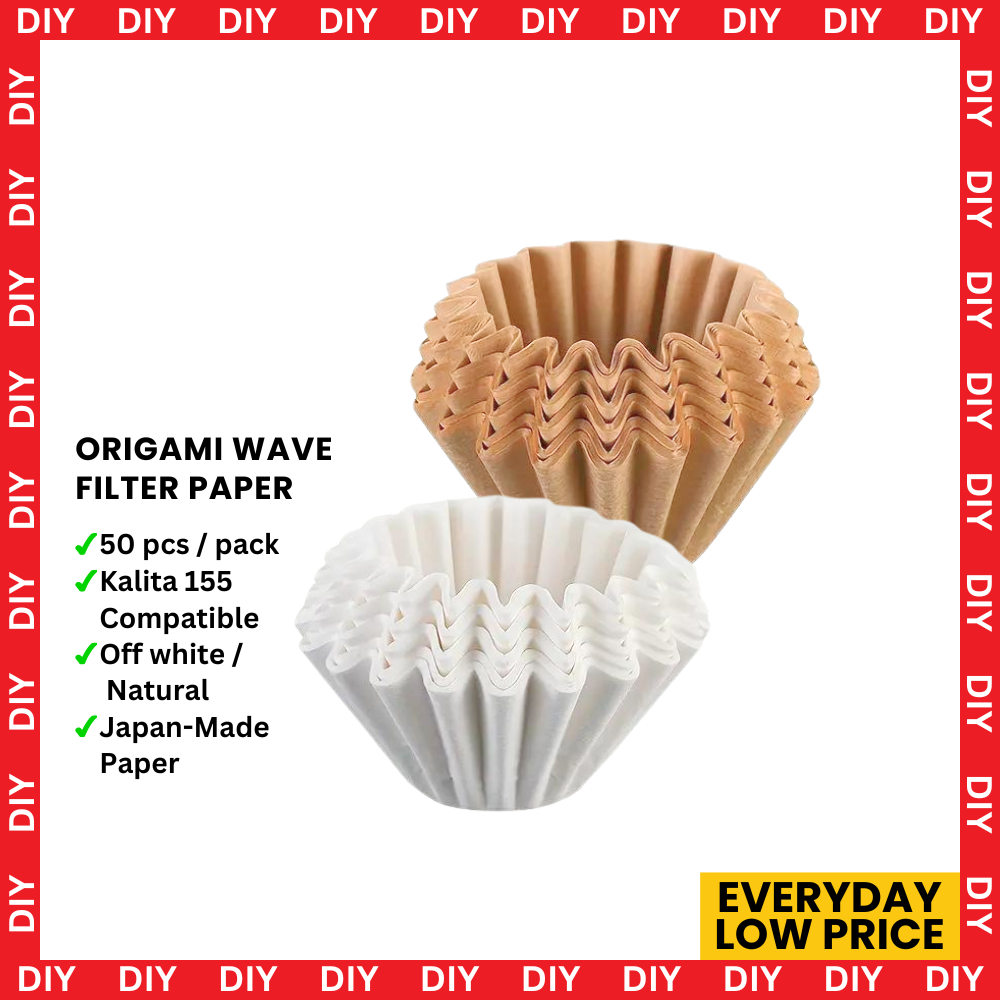 Origami Wave Paper Filter (bag of 50s) Kalita 155 Compatible, Japan ...