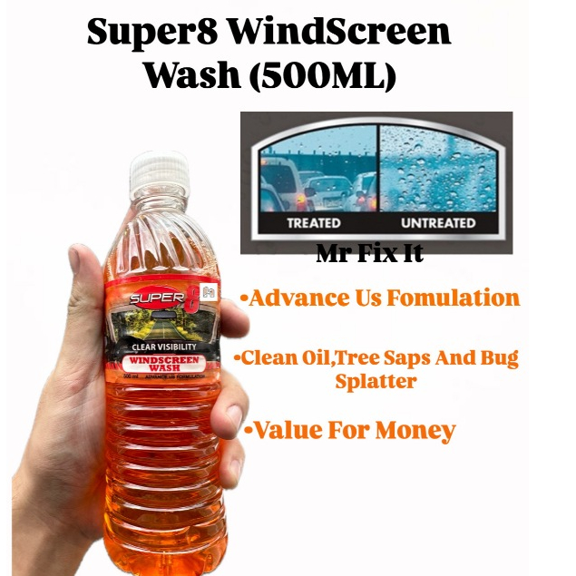 SUPER 8 Wind Screen Fluid/ Wind Screen Cleaner/Wiper Fluid (500ML ...