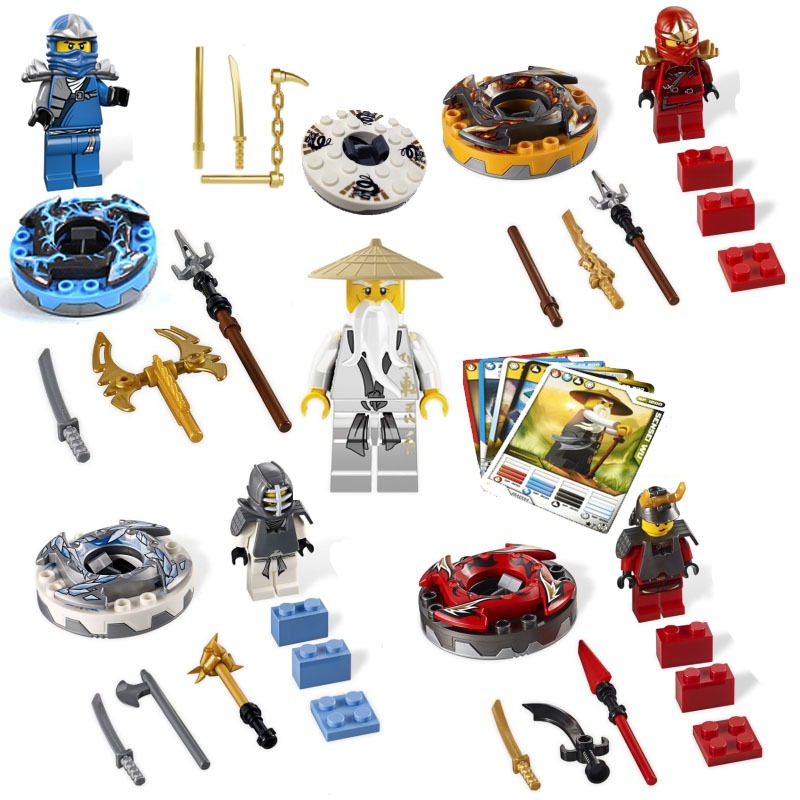 Decool Ninjago 5 In 1 Luxury Collection Ninja Building Block Spin Top ...