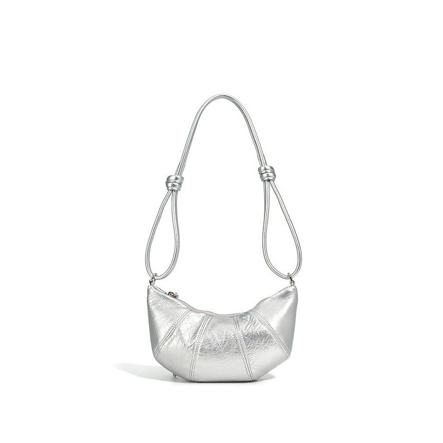 Beg Silang Croissant Niche Beg Messenger Beg Dumpling Tekstur Kulit PU ...