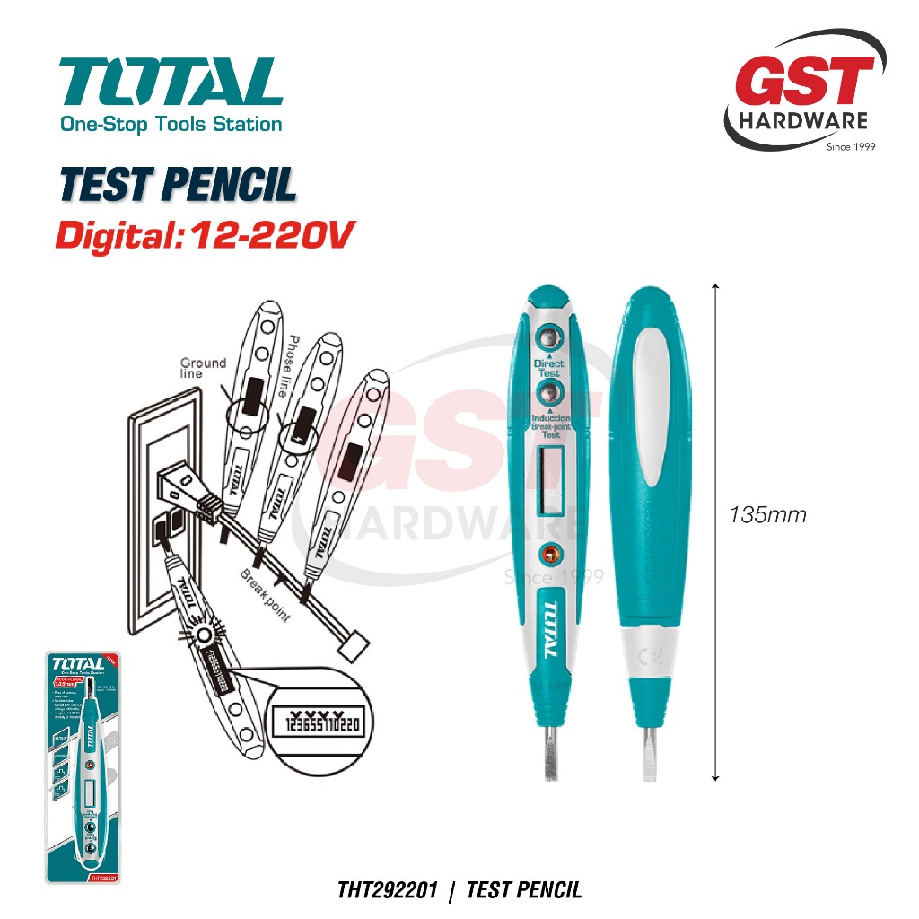 🔥 TOTAL Test Pen Electrical Heavy Duty Test Pen Digital Test Pen Total ...