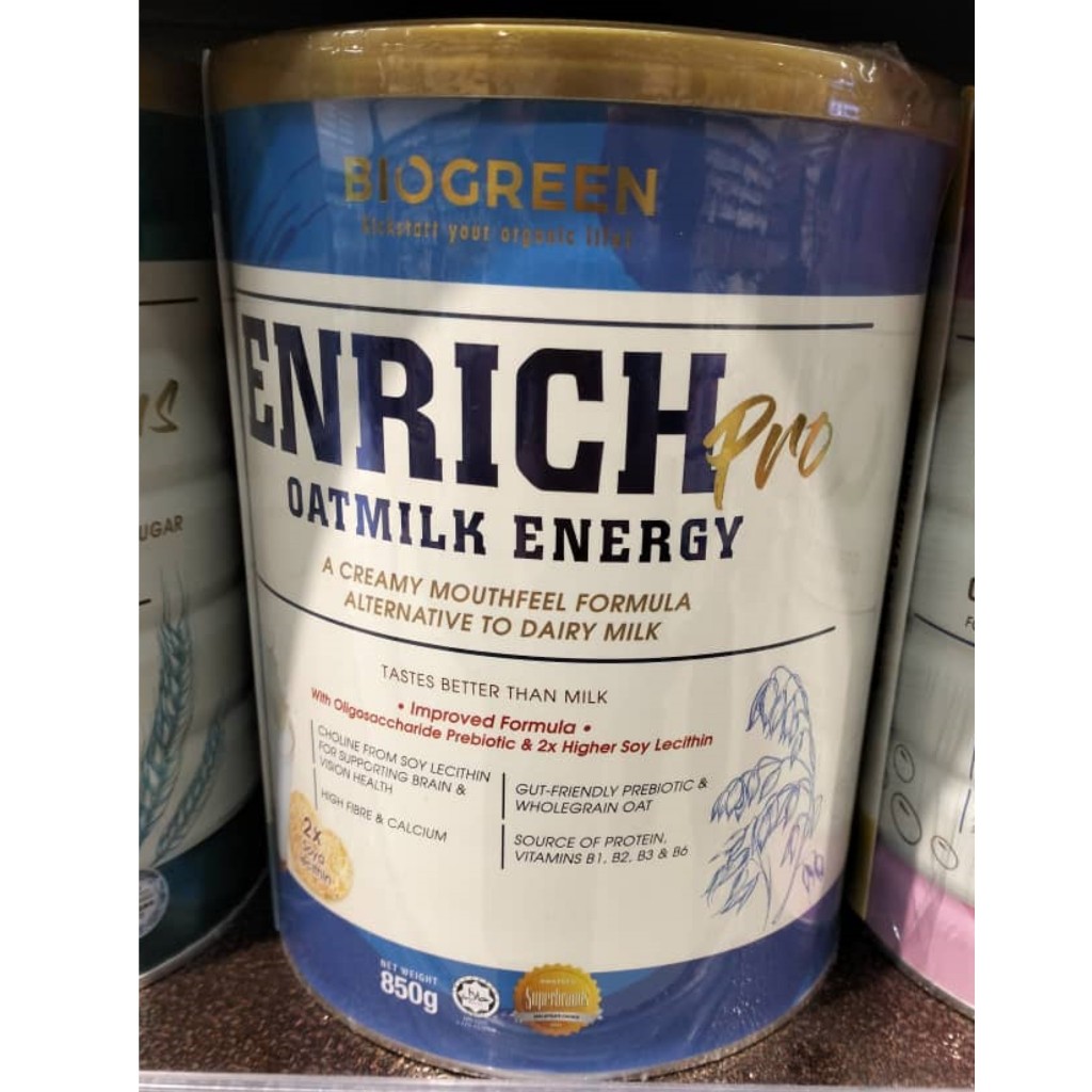 Biogreen Enrich Pro Oatmilk Energy, 850g | Shopee Malaysia