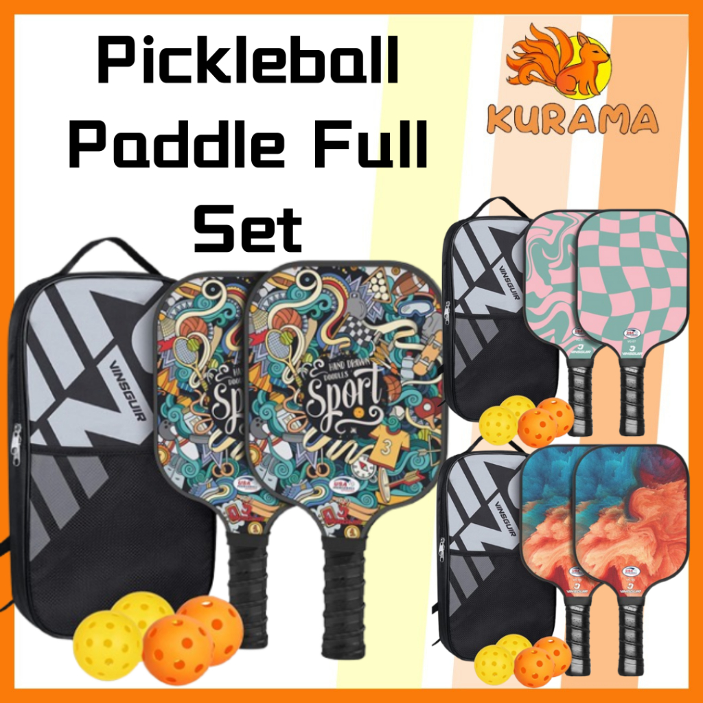 Customized Pickleball Paddle racket Set Carbon Fiber Composition PE ...