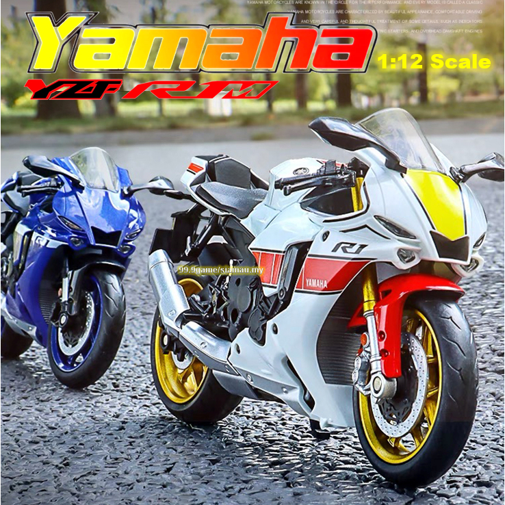 1:12 Scale Yamaha YZF R1M Alloy Motorcycle Model Diecast Car Sound ...