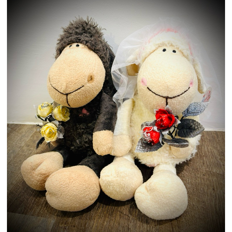 🌟🌟NICI Limited Edition Premium Quality - Cute Wedding Couple Sheep Kids ...