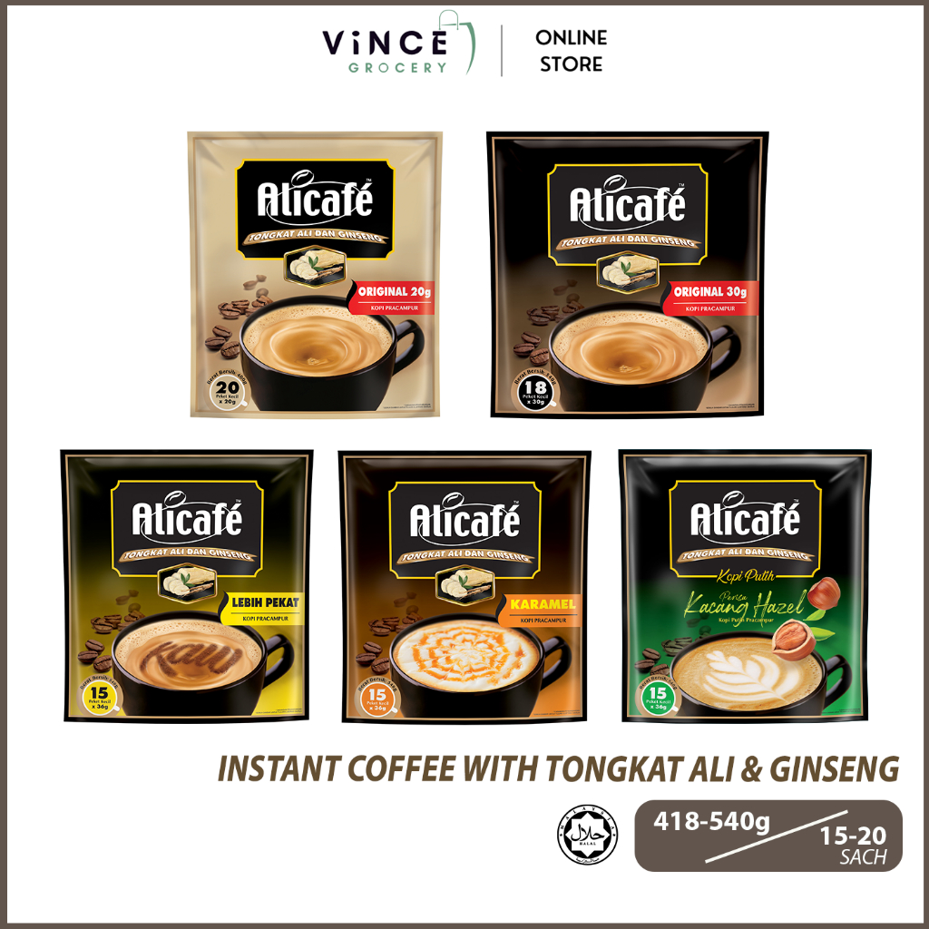 ALICAFE 5 In 1 Instant Coffee with Tongkat Ali & Ginseng | 15/20's ...