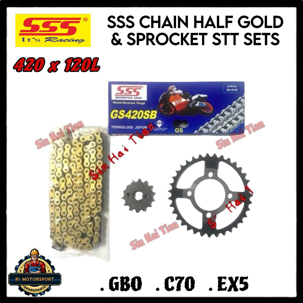 [420 SSS GOLD] GBO EX5 C70 420 Sprocket Set & Chain 3 In 1 Hot Deal ...