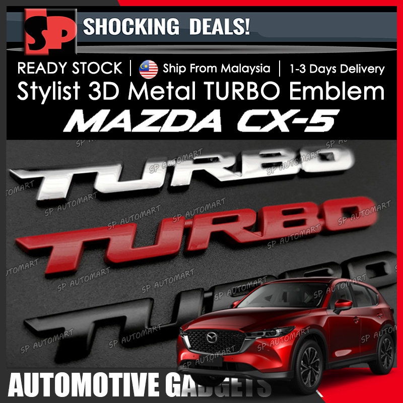 Mazda CX-5 Stylist 3D Metal TURBO Emblem Car Emblem | Shopee Malaysia